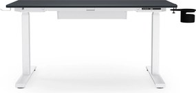 Elektrický stůl s nastavitelnou výškou ergonomický bílo-antracitový,1200x600 mm: ARIA