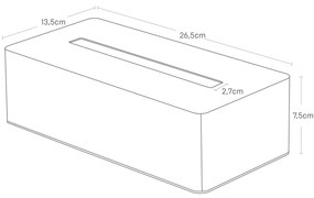 Yamazaki, Kovový úložný box na papírové kapesníky 4216 | černá