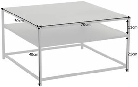 Noble Home Černý kovový konferenční stolek Dura 70 cm
