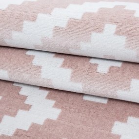 Ayyildiz, Kusový koberec Plus 8005 pink, 80x300, růžová, obývací pokoj
