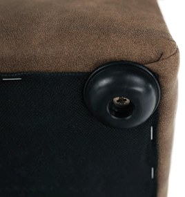 Kondela Sedací souprava, látka hnědá / světle fialová, levá, LANZA