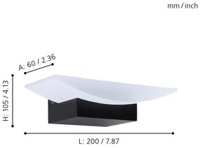 Eglo 98888 - LED Nástěnné svítidlo METRASS LED/5,6W/230V