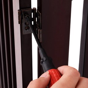 Costway Bezpečnostní branka třídílná bezpečnostní brána pro psy, hnědý