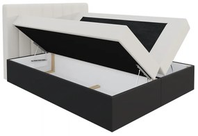 Kontinentální postel Figo, Rozměr postele: 200 x 200 cm, Barva:: ekokůže Soft 017 (bílá) + Ikar 9