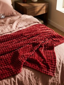 Sinsay - Deka s reliéfním vzorem - kaštanová