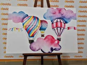 Obraz balónky ve větru - 90x60 cm