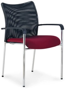 Konferenční židle John, červená / černá