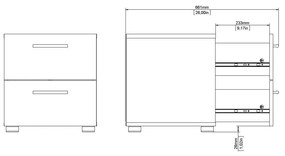 Tvilum Noční stolek Pedro 070 dub sonoma/bílý lesk