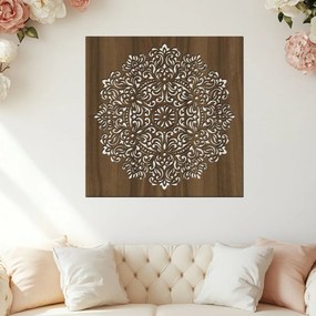 dřevo života Dřevěná mandala VNITŘNÍHO KLIDU Zvolte rozměr (cm): 80x80, Zvolte barvu dekoru: Ořech