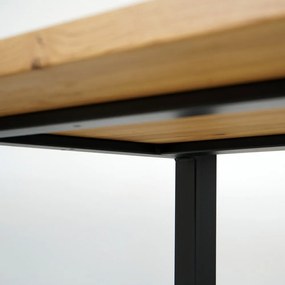 Jídelní stůl s masivní dubovou deskou Verano 1600 x 900 mm