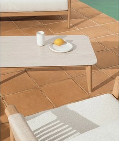 Béžový hliníkový zahradní lounge set pro 4 osoby Sirte – Kave Home