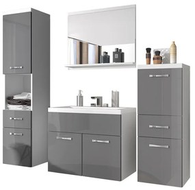 Koupelnový nábytek Lumia, Barva: šedé palladium, Sifon k umyvadlu: ne, Baterie: Maro Blo 020M