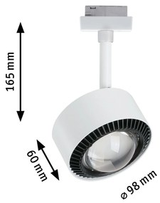 Paulmann 95395 Aldan, spot pro Urail systém, 9W LED 2700K stmívatelné, bílá, výška 17cm