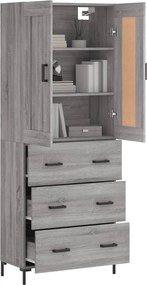 Skříň highboard šedá sonoma 69,5 x 34 x 180 cm kompozitní dřevo 3199751
