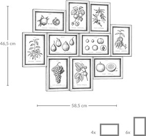 Multirámeček na 10 fotografií FLOWA, 10 x 15 cm