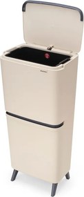 Světle šedý plastový odpadkový koš 20+25 l na tříděný odpad SortUp Recycle Hi – Brabantia