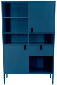 OnaDnes -20% Matně petrolejově modrá lakovaná knihovna Tenzo Uno 176 x 109 cm