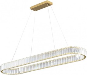 Toolight Toolight, LED stropní svítidlo 100x30 cm, 22W, APP1508-CP, zlatá matná, OSW-06971