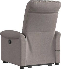 Elektrické zvedací masážní polohovací křeslo taupe textil 3303291