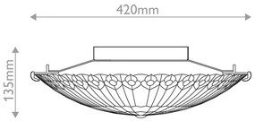 Quoizel QZ-WATKINS-F-VB - Stropní svítidlo WATKINS 2xE27/60W/230V pr. 42 cm