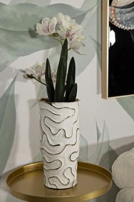 Váza Adore 32 cm zlatá/bílá