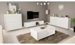 Sestava nábytku do obývacího pokoje Asporiz II, Barva:: bílá