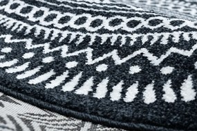 Dywany Łuszczów Kusový koberec Napkin black kruh - 160x160 (průměr) kruh cm