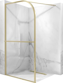 Rea Sky, sprchová zástěna Walk-In 120x200 cm, zlatá matná, REA-K4331