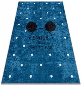 Dywany Luszczow Dětský kusový koberec JUNIOR 52244.801 pratelný  Mickey Mouse pro děti protiskluz, modrý Rozměr koberce: 140 x 190 cm