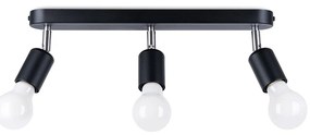 Sollux Lighting Stropní svítidlo FORNES 3 Černá