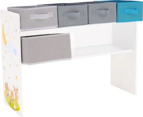 Organizér / regál na hračky, vícebarevná / vzor, DARLING TYP 2