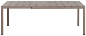 Nardi Šedohnědý hliníkový rozkládací zahradní stůl Rio 140/210 x 85 cm
