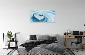 Obrazy na plátně Vodní kapky srdce 140x70 cm