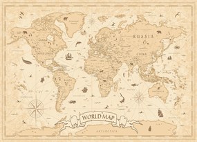 Dětská fototapeta na míru Starožitný Atlas | Vliesová fototapeta na zed' | DFTD5P 352433
