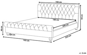 Manželská postel 180 cm ARCHON (s roštem) (černá). 1007101