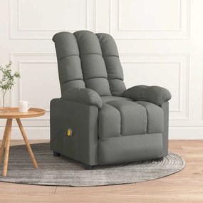 Masážní křeslo tmavě šedé textil 289807