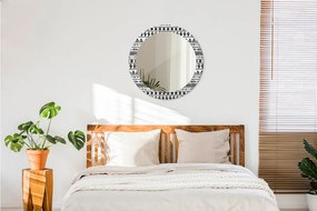 Kulaté dekorativní zrcadlo Boho minimalista fi 70 cm