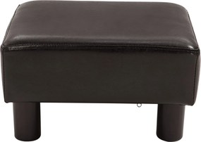 HOMCOM Taburet na nohy, obdélníkový otoman, podnožka, imitace kůže, do 100 kg, do obývacího pokoje, káva