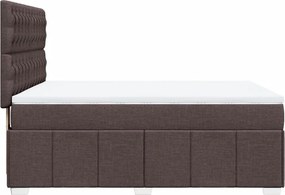 Box spring postel s matrací tmavě hnědá 140x200 cm textil 3294001