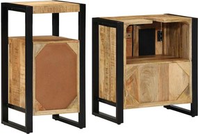 Sada koupelnového nábytku 2 ks Hnědá a černá 55 x 35 x 60 cm 3305598