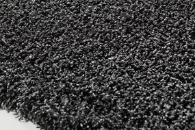 Vopi | Kusový koberec Dream Shaggy 4000 černý - Kulatý 120 cm průměr