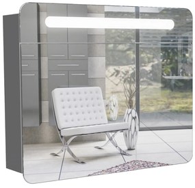 INTEDOOR zrcadlová třídveřová skříňka s integrovaným LED osvětlením PIR ZS 120 LED Varianta: 37 Ořech dijon