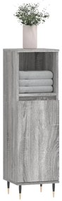 Koupelnová skříňka šedá sonoma 30x30x100 cm kompozitní dřevo