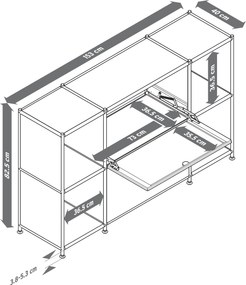 Tchibo - Odkládací skříňka »Cn3« se 2 výklopnými dvířky - barva: bílá