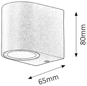 Rabalux 8029 - Venkovní nástěnné svítidlo CHILE 1xGU10/35W/230V IP44