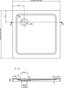 Mexen Pretoria, sprchový kout 80 (dveře) x 80 (stěna) cm, 6mm čiré sklo, černý profil + černá sprchová vanička, 852-080-080-70-00-4070B