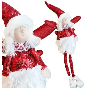 Flamenco Mystique Sedící Vánoční Anděl s Plyšem, 50 cm, Hmotnost 97 g