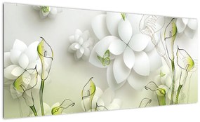 Moderní obraz - květy (100x40cm)