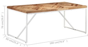 vidaXL Marketos Jídelní stůl 180 x 90 x 76 cm masivní akácie a mangovník
