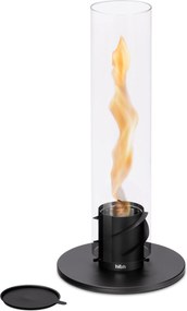 Lucerna na svíčky Spin s podstavcem malá černá